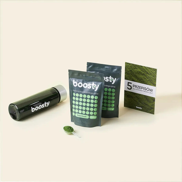 Butelka firmowa - Boosty Foods - Suplementy diety